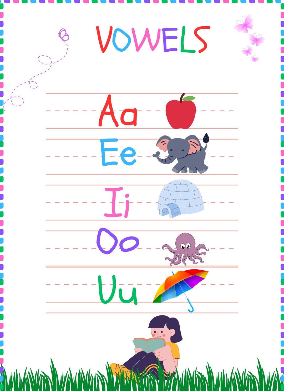 The Vowels- Classroom Visual - Etsy