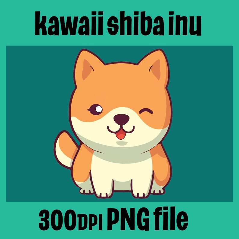 Kawaii Shiba Inu PNG, Cute Shiba Clipart, Shiba Puppy, Cartoon Chiba ...
