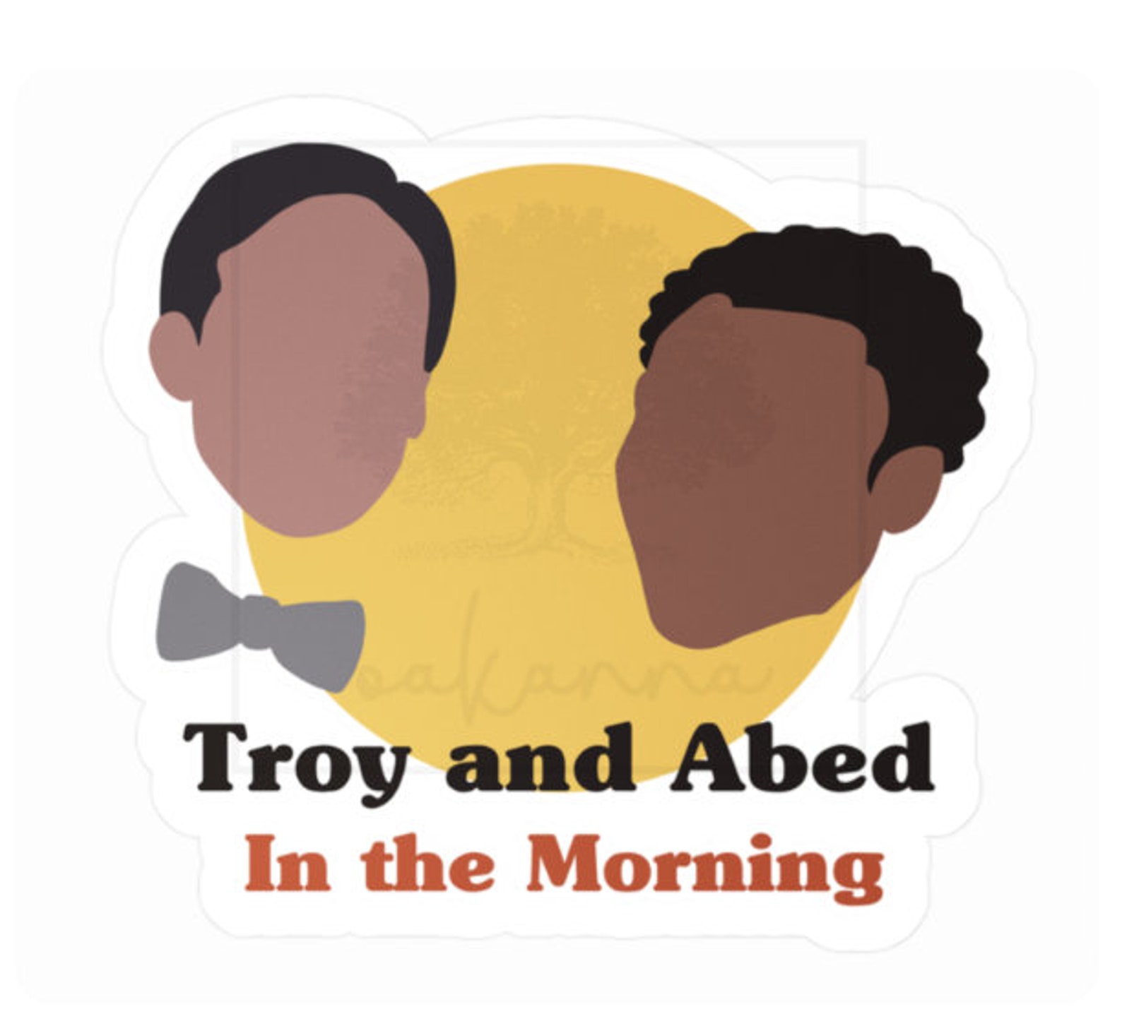 Troy & Abed in the Morning community Vinyl Sticker Valentine's Day Gift ...