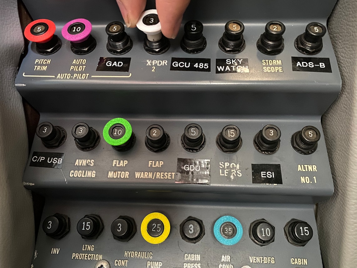 Aircraft Color Coded Circuit Breaker Caps 12 Pack - Etsy