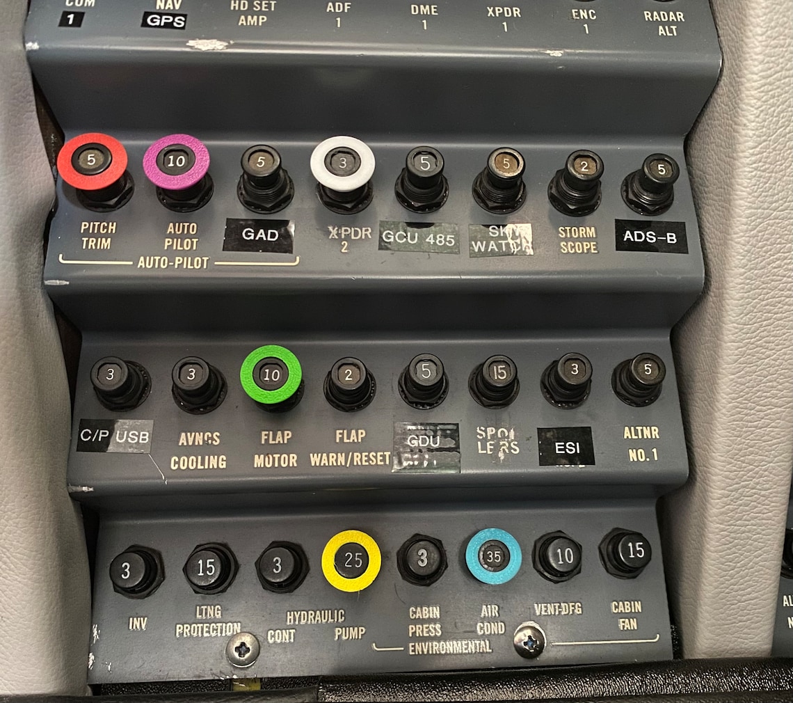 Aircraft Color Coded Circuit Breaker Caps 12 Pack - Etsy