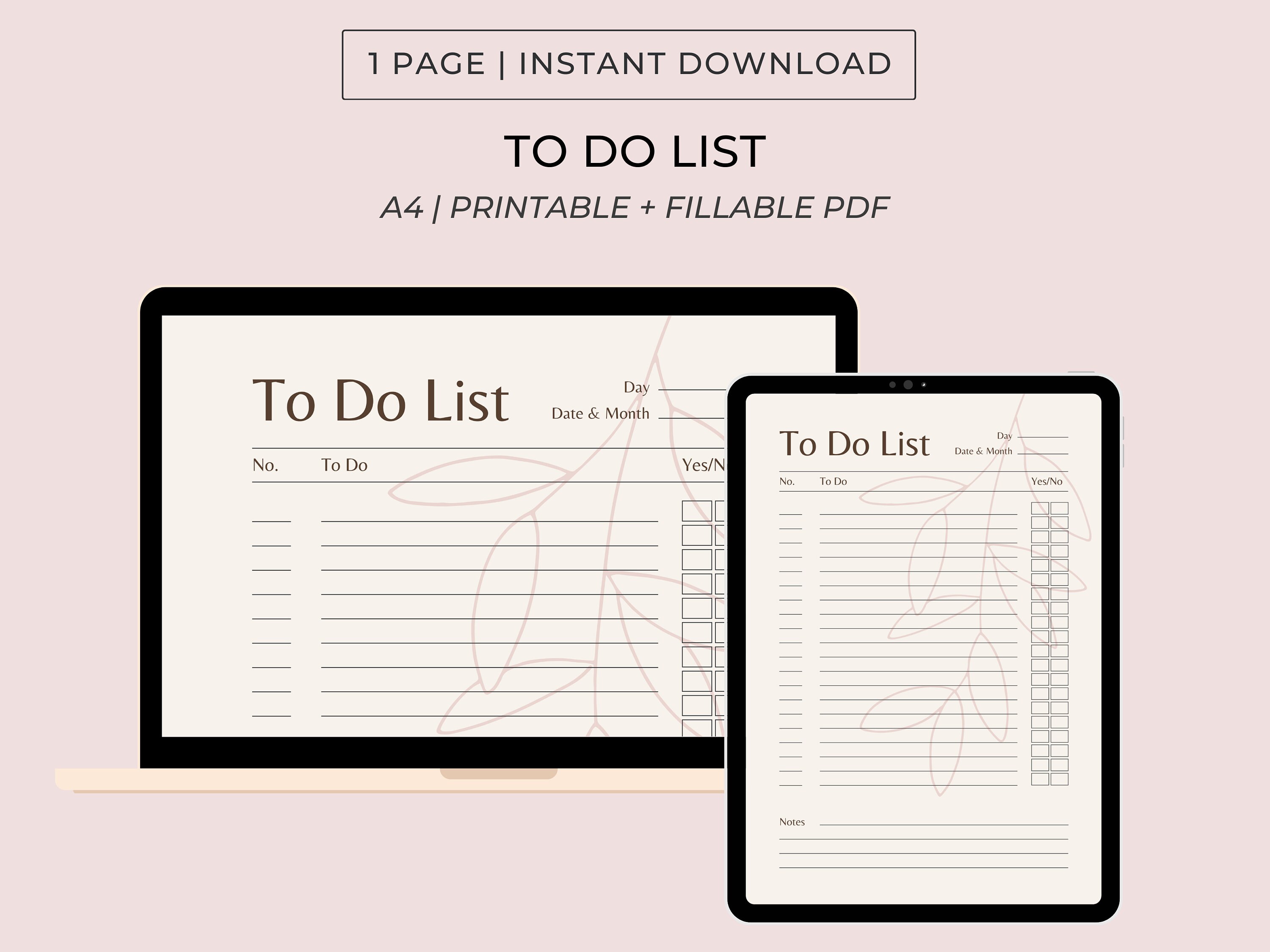 Planner Printable, Minimal Daily to Do List Planner, Work Planner, ADHD ...