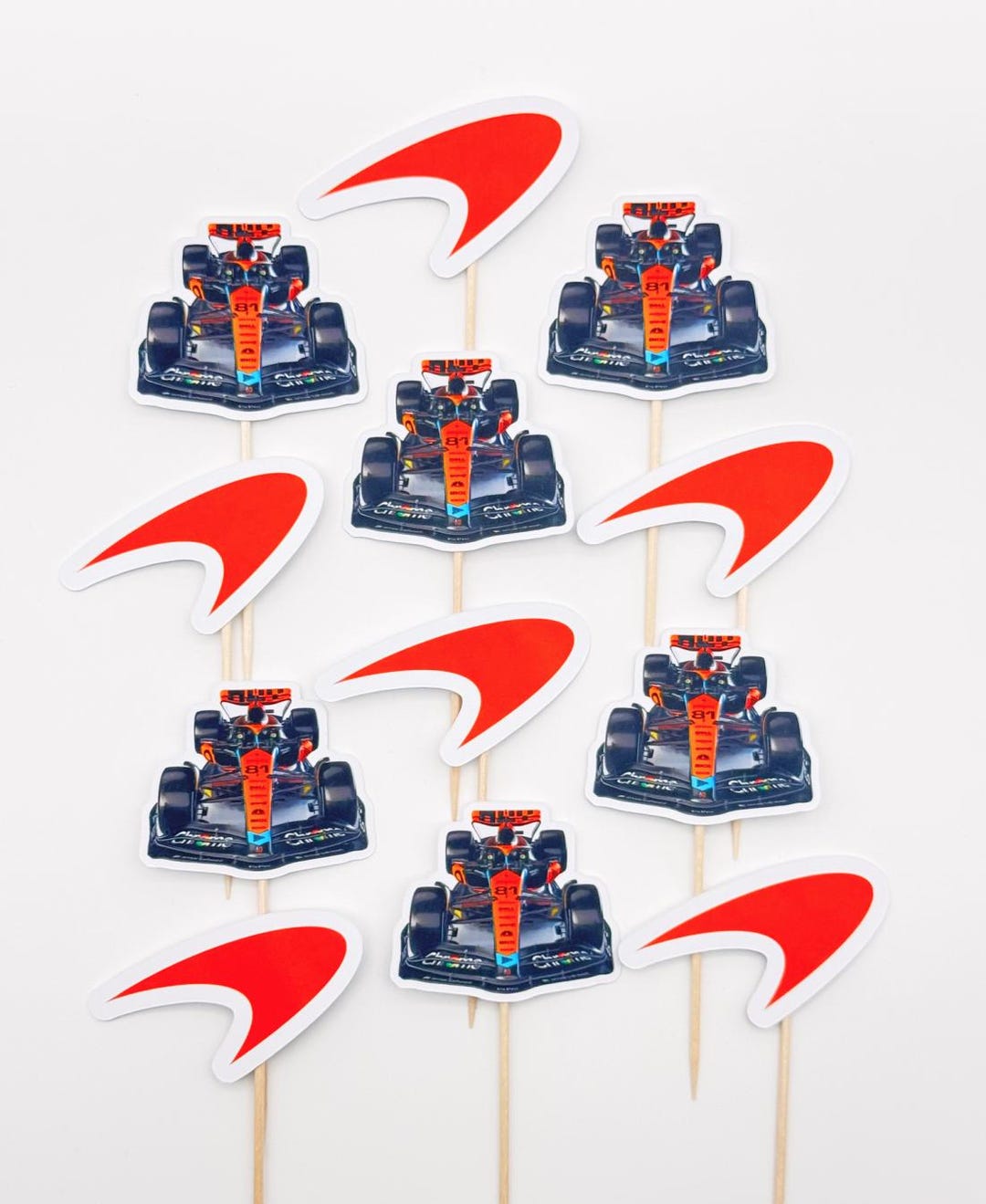 12 X Mclaren F1 Formula 1 Cupcake Toppers Cake Topper | Formula 1 ...