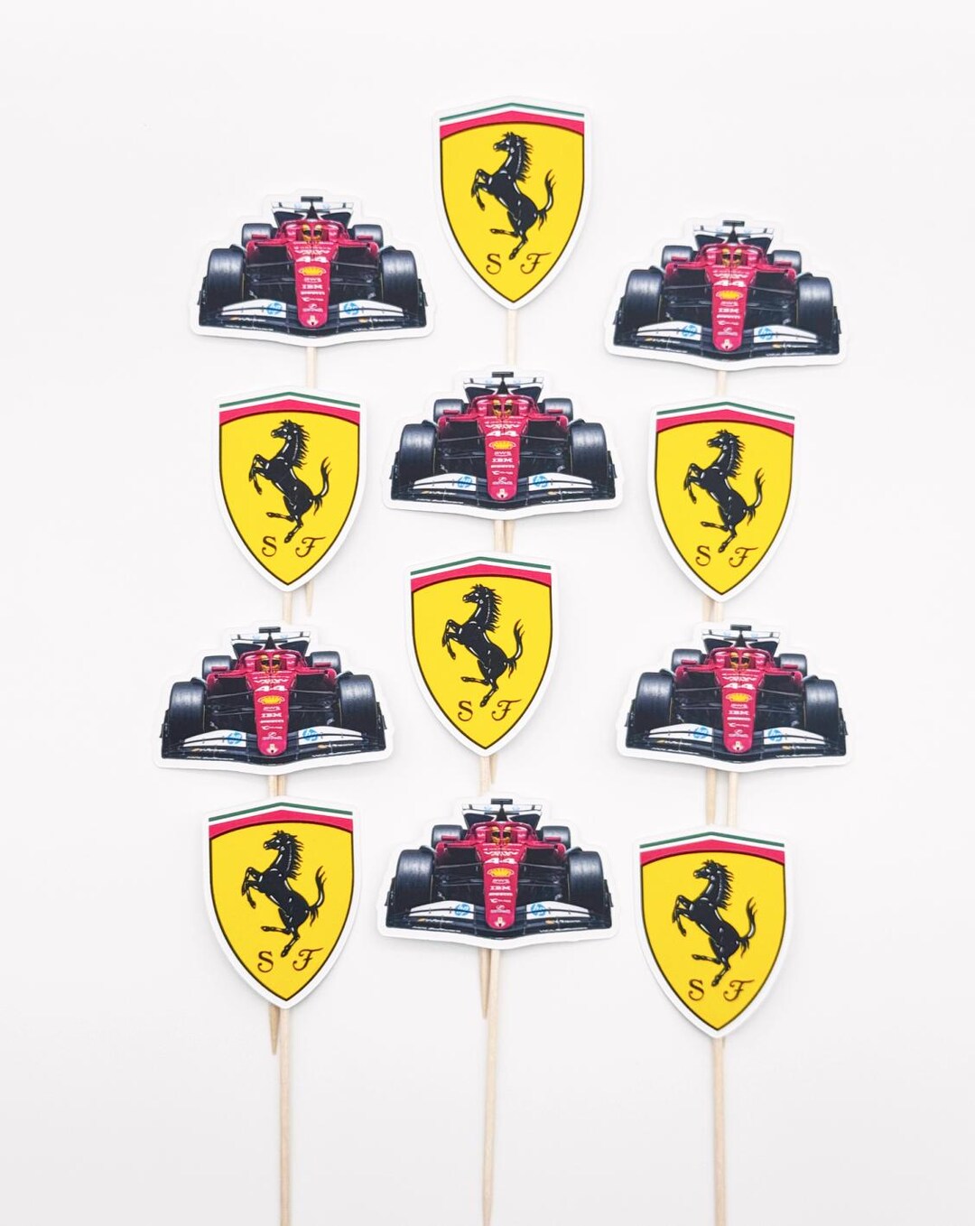 12 X Ferrari F1 Formula 1 Cupcake Toppers Cake Topper | Formula 1 ...
