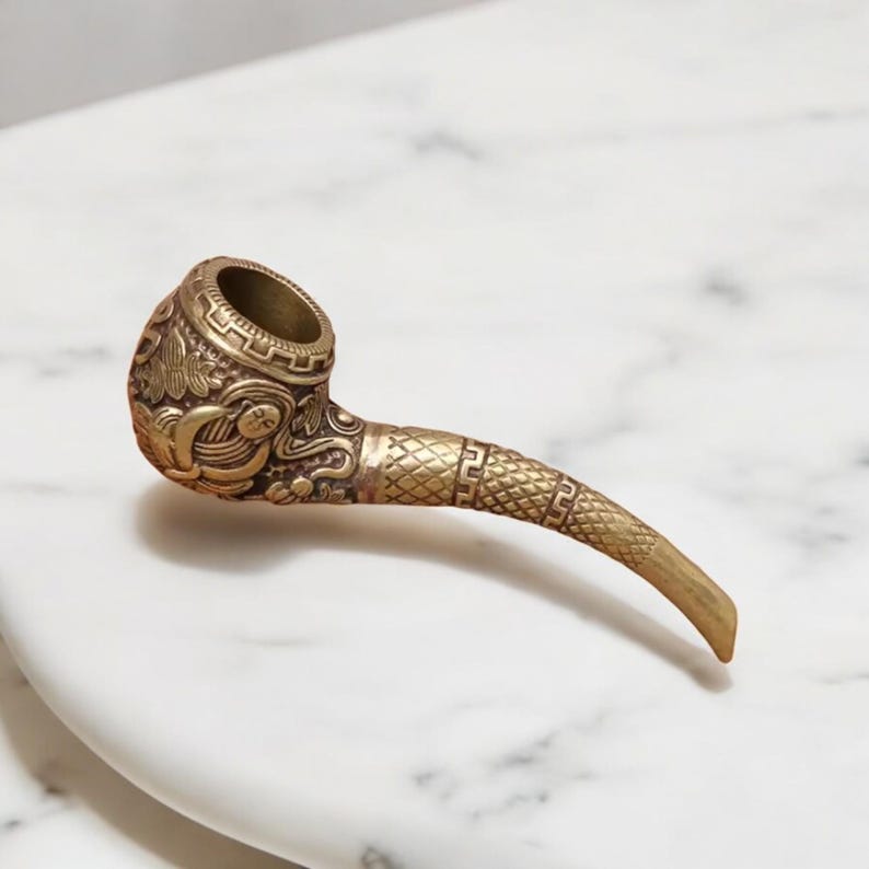 Classic Copper Cigar Pipe With Grinder - Unique Smoking Gift - Etsy