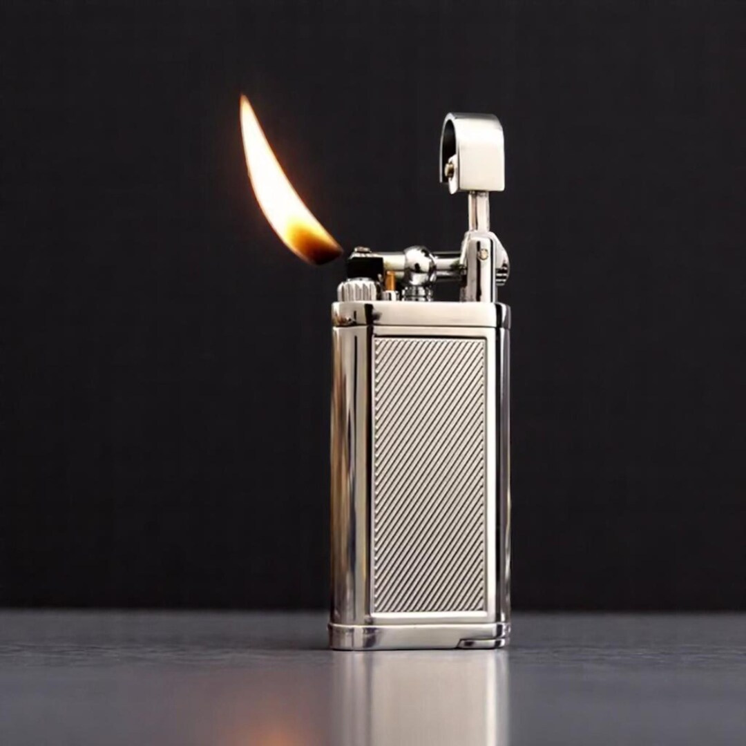Retro Pipe Lighter With Grinding Wheel | Butane Metal Rocker Lighter ...