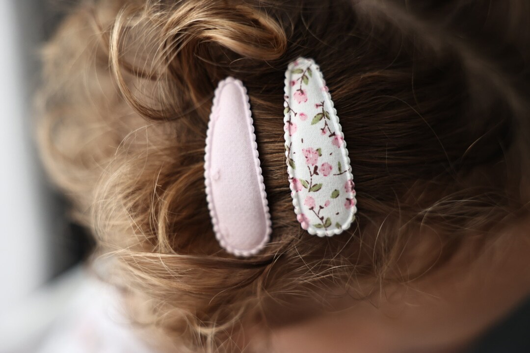 2pk Girls Floral Snap Clips- Girls and Toddlers Hair Clips- Flower Hair ...