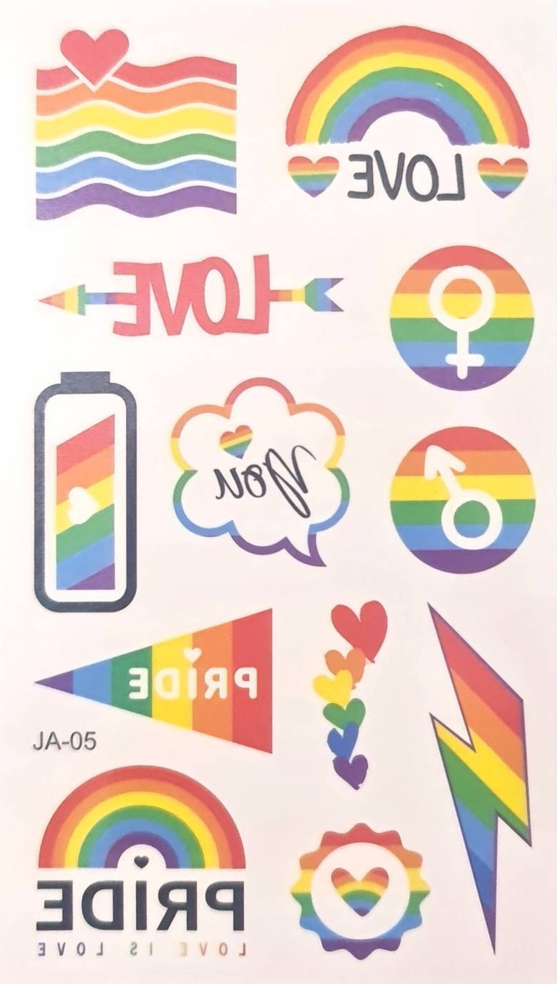 LGBTQIA+ Temporary Pride Tattoos - Etsy