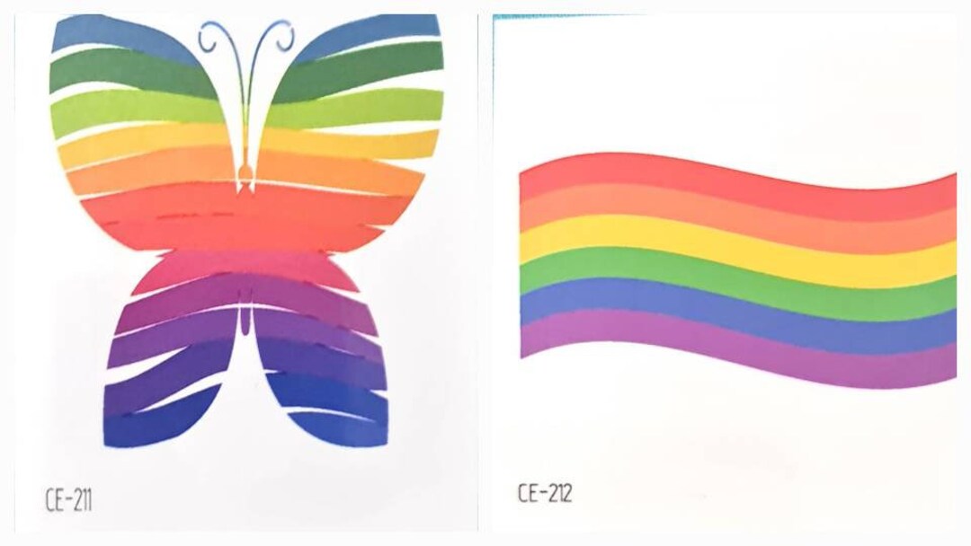 LGBTQIA Temporary Pride Tattoos - Etsy