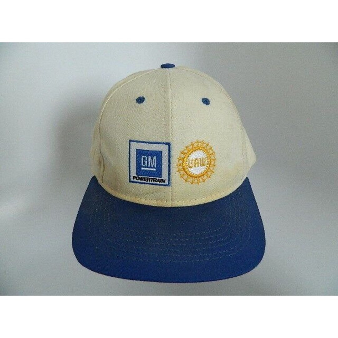 Vintage GM Powertrain UAW Adj. Baseball Hat Union Made in USA Wleather ...