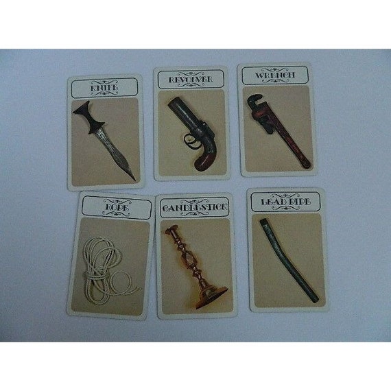 Clue Game Replacement Cards