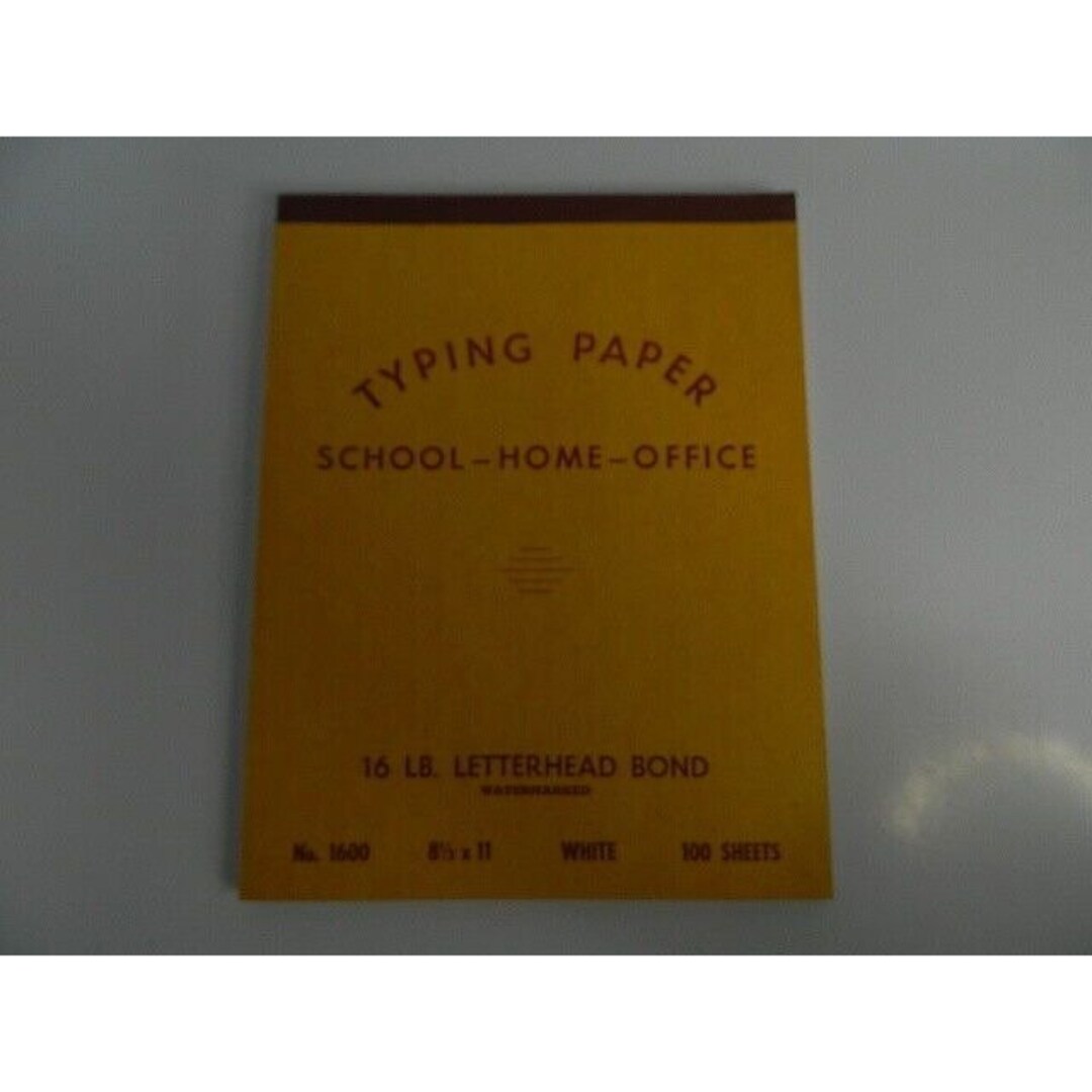 New Vintage Typing Paper Pad 16LB Letterhead Bond Watermarked 8 12X11 ...