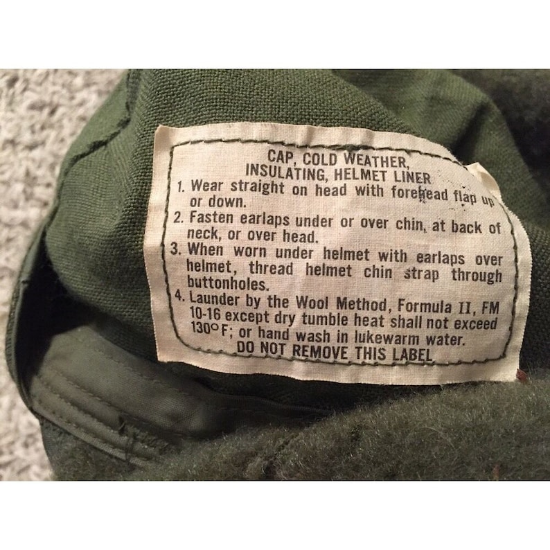 Lot of 2 Vietnam Era Us Army Cold Weather Cap Insulating - Etsy
