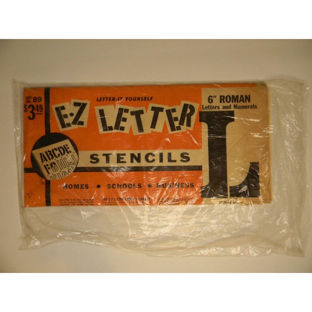 Vintage EZ Letter Stencils 6” Roman Letters and Numerals – 12 Cards - Etsy