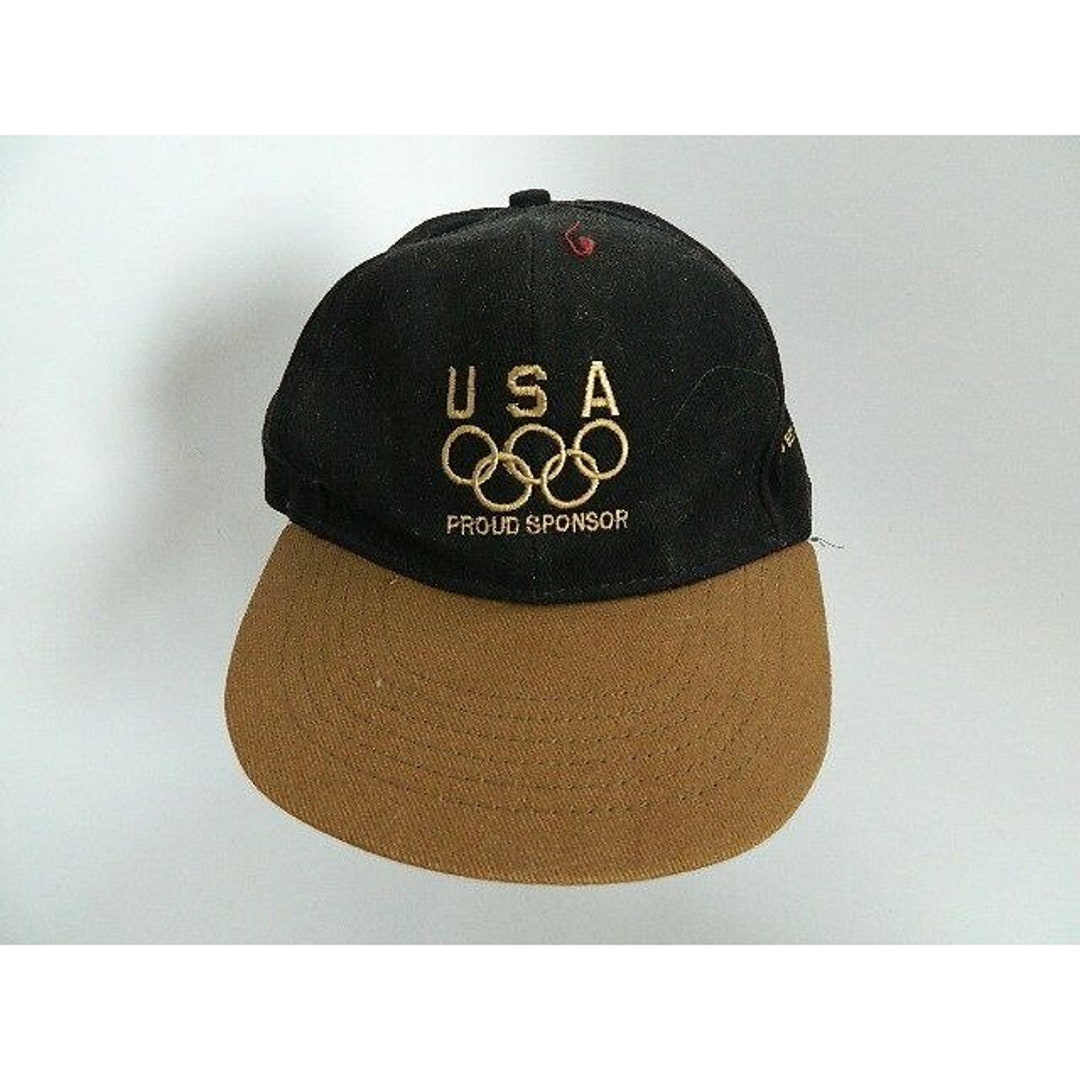 Vintage GM UAW Cadillac Deville Black Adj. Baseball Hat USA Olympics ...