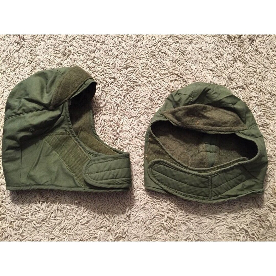 Lot of 2 Vietnam Era Us Army Cold Weather Cap Insulating Helmet Liner ...