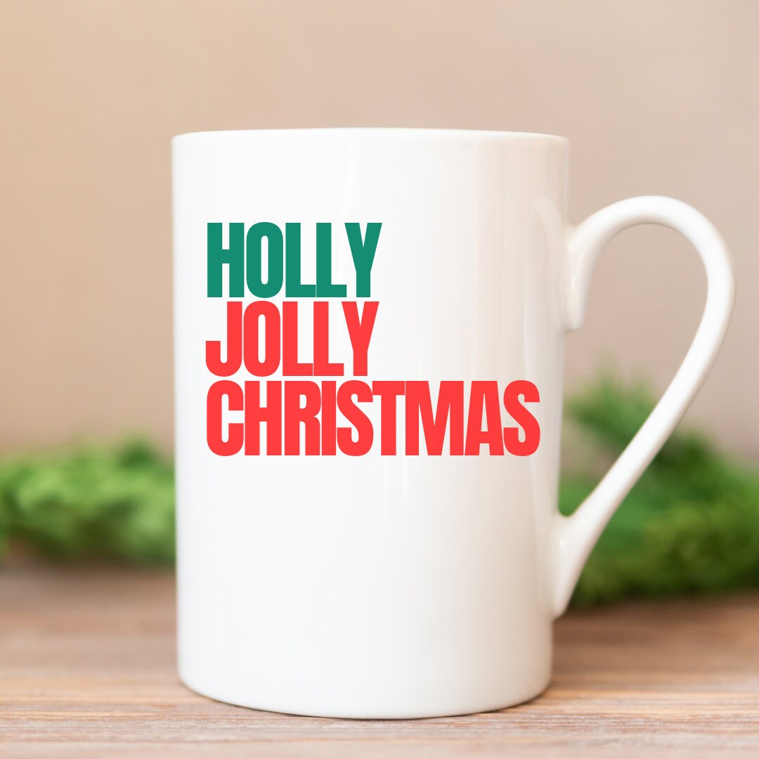 Holly Jolly Mug, Christmas Mug, Comfy Mug, Christmas Gift, Gift for ...