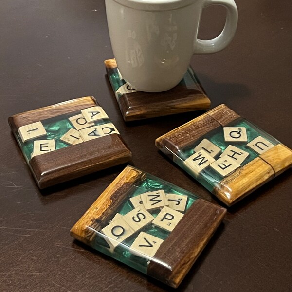 Scrabble Coasters - Etsy