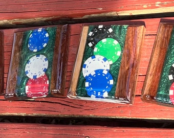 Poker Chip Coaster - Etsy