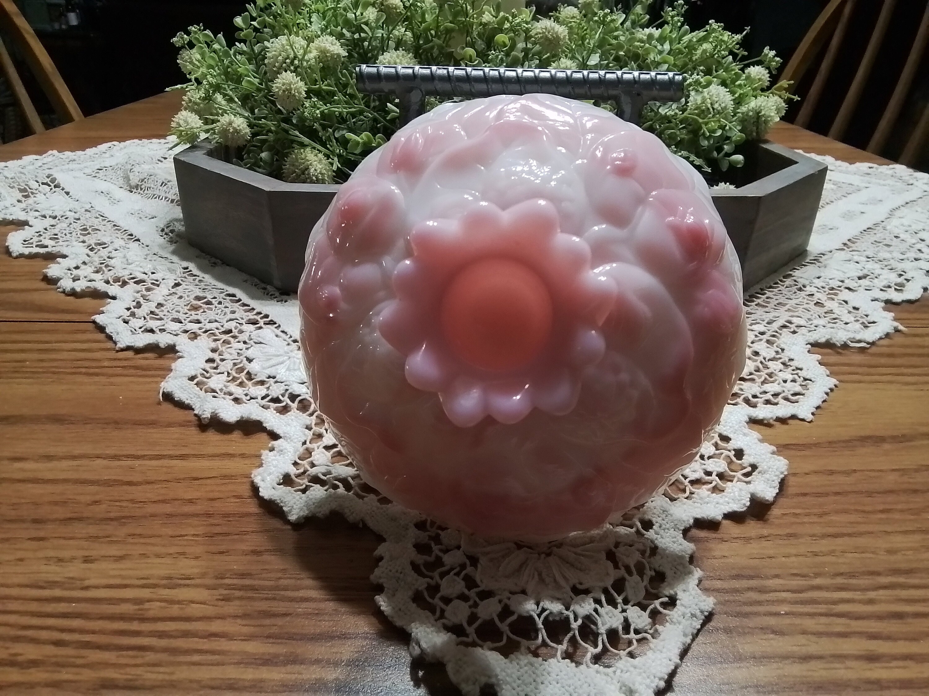 RARE Fenton Vintage Pink Slag Water Lily Candlestick Holders - Etsy