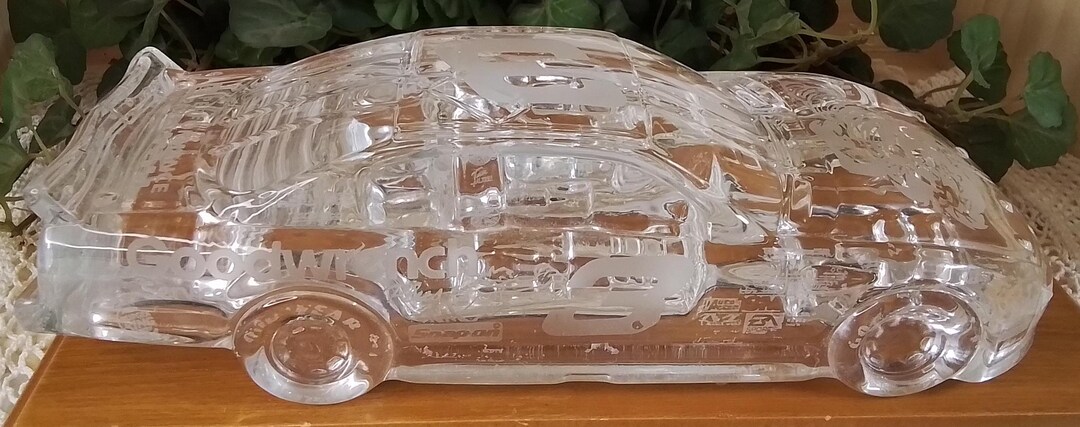 Goodwrench #3 Glass Crystal Car NASCAR Replica on Wooden Display Base ...