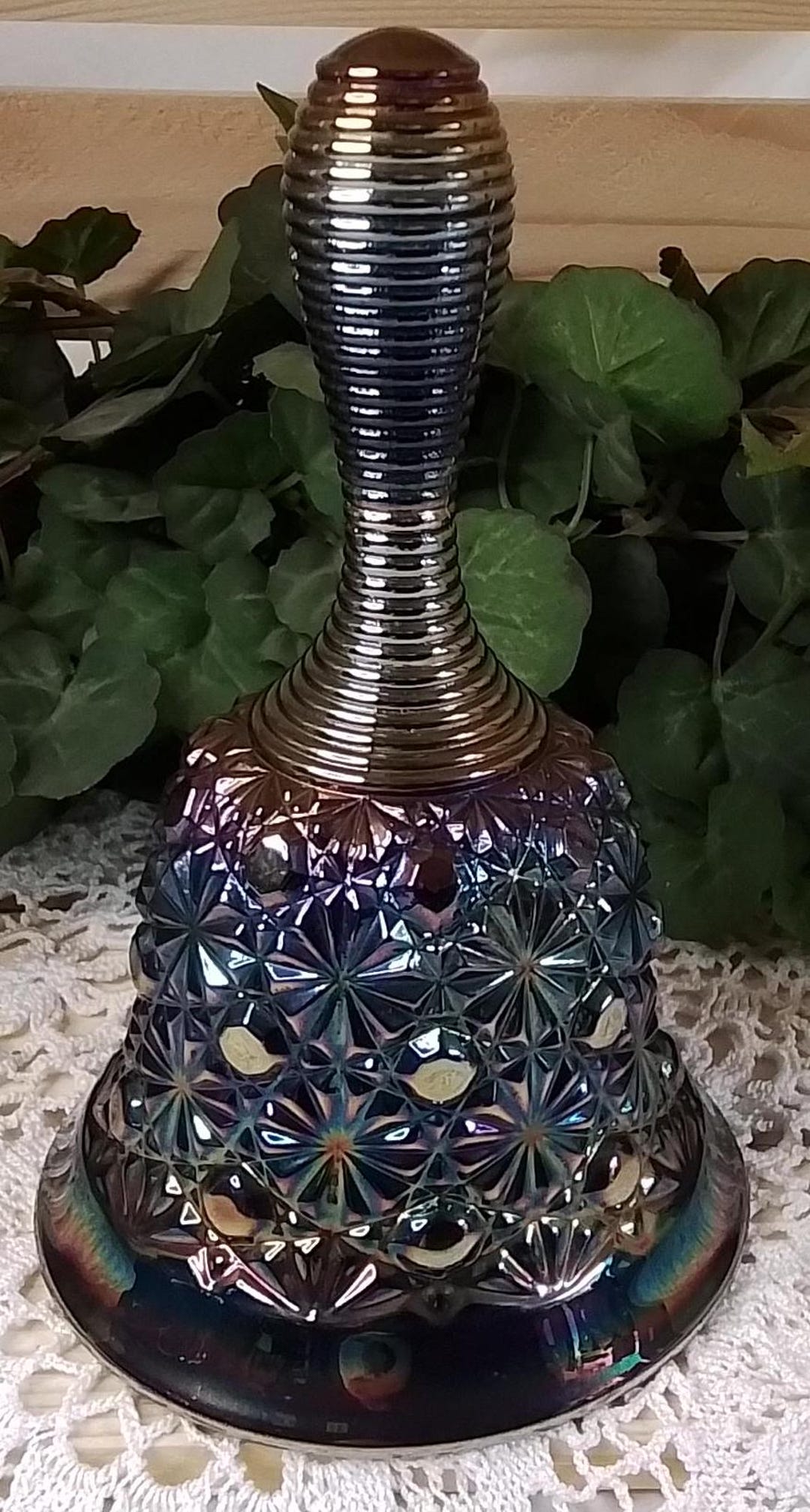 Vintage Fenton Black Carnival Bell - Etsy