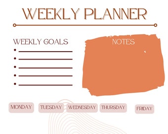FALL Weekly Digital Planner - Etsy