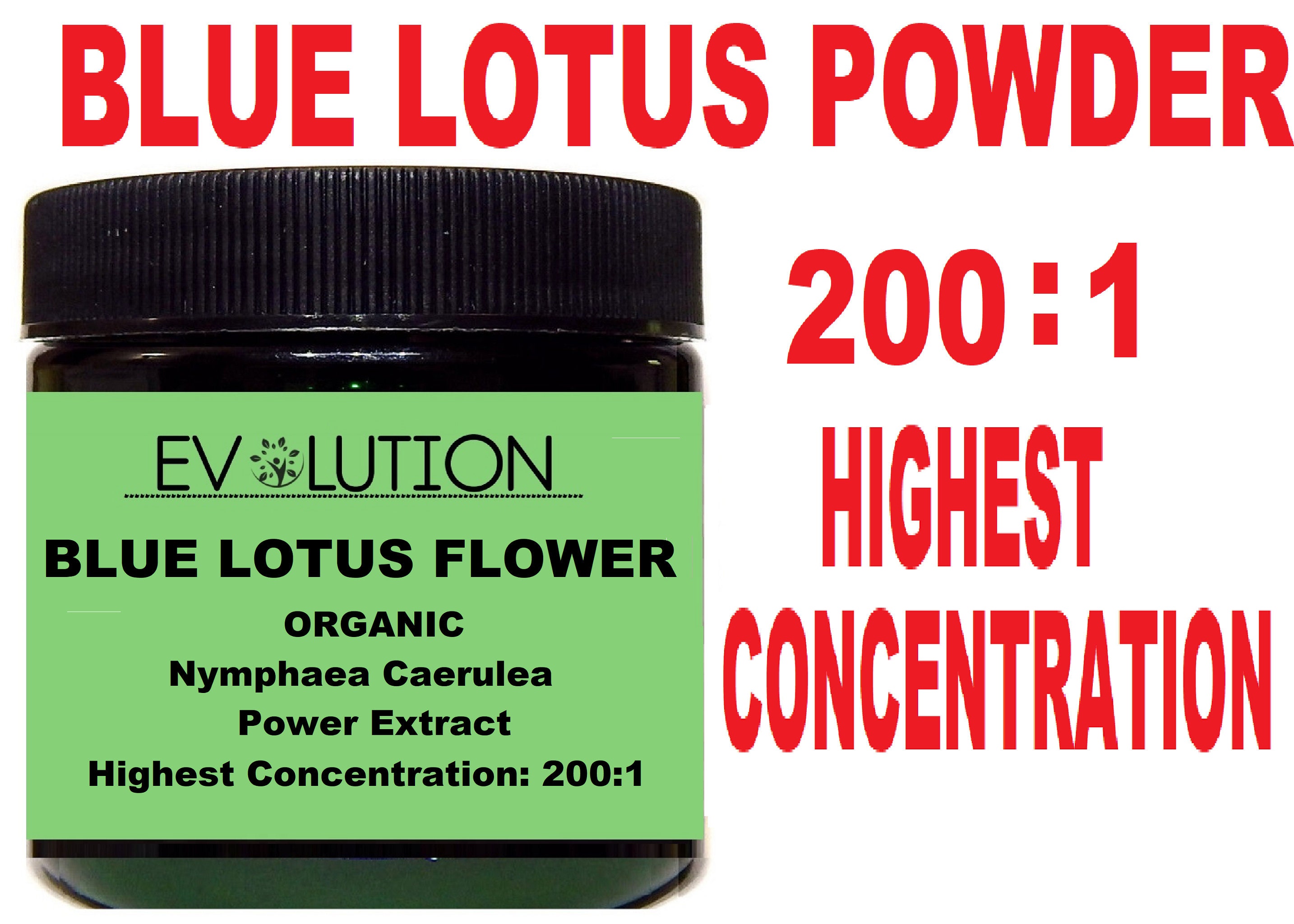 200:1 ORGANIC Blue Lotus Flower Extract / Nymphaea Caerulea Powder ...