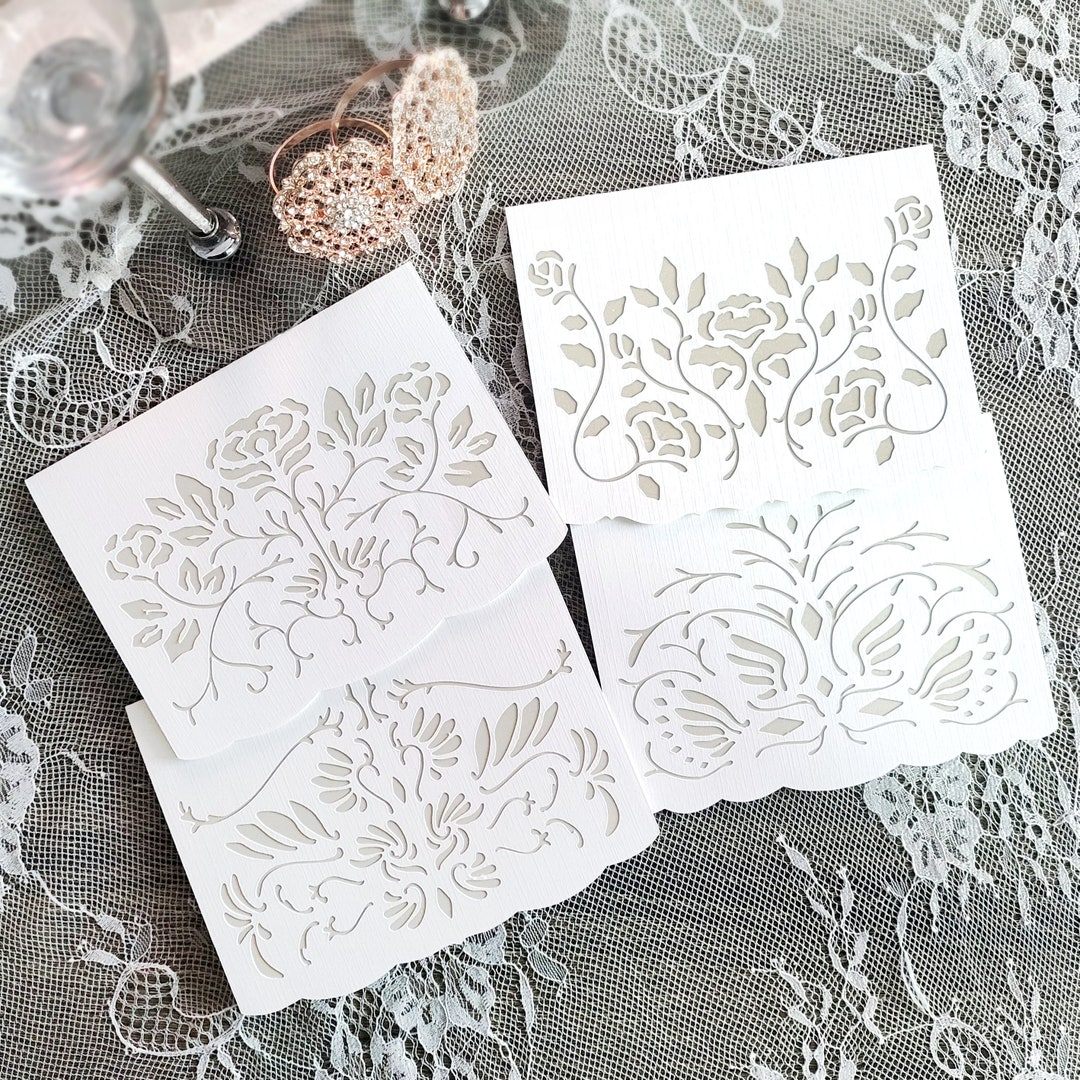 Filigree Romance 4 Pack—die-cut Fancy Greeting Card Set—wedding ...