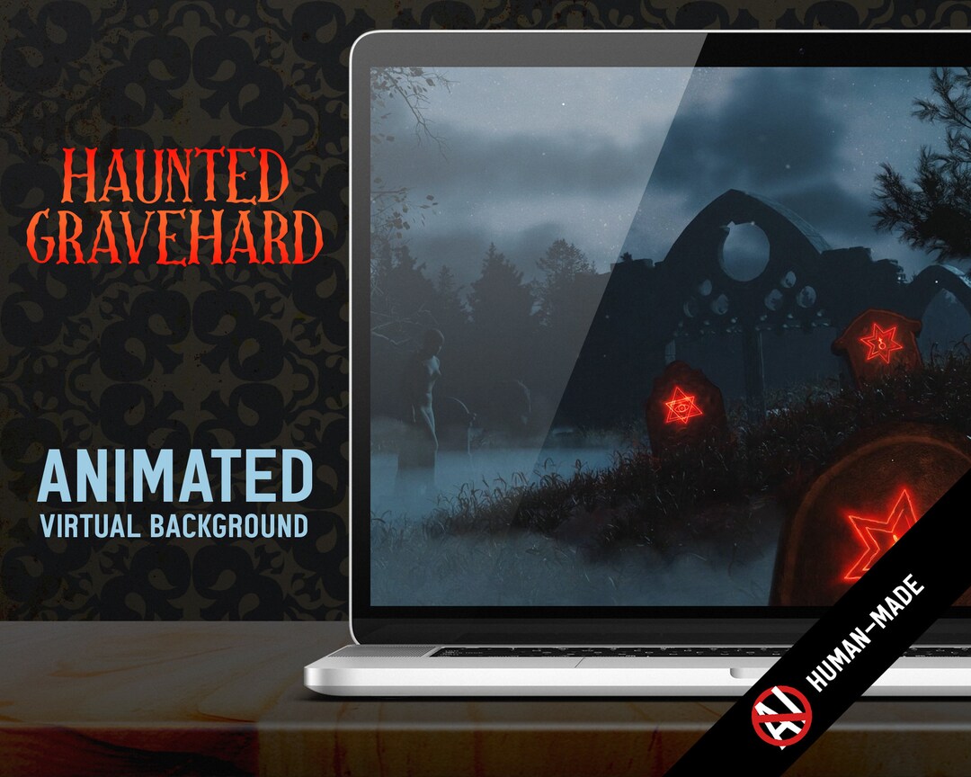 Animated HD Virtual Background | Haunted Graveyard - Looped Background ...