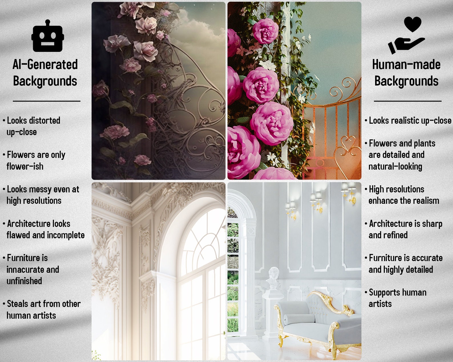 3 Elegant White Rooms Digital Backdrops | Realistic Backgrounds for ...