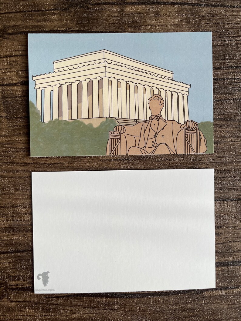 Washington D.C. Landmarks Postcards Lincoln Memorial - Etsy