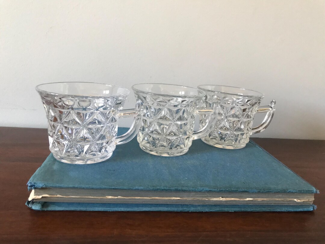 MCM Vintage “stars and Bars” Pattern by Anchor Hocking, 1960s, Set of 3 ...