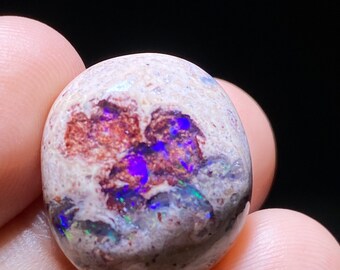 Crimson Matrix Opal in 14k Goldf, Mexican Matrix Opal, Rainbow Matrix Opal Jewelry, Red Matrix ...