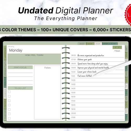 Daily to Do List Digital Planner for Ipad Goodnotes - Etsy