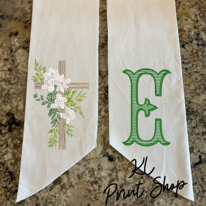Wreath Ribbon Sash Cross - Etsy