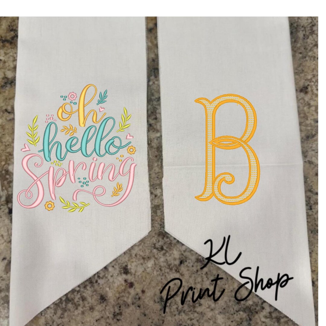 Monogrammed Wreath Sash, Embroidered Sash, Wreath Sash, Sash for Door ...