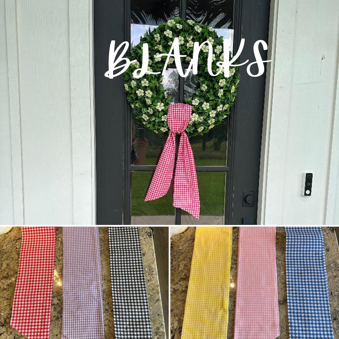 Blanks, Blank Wreath Sash, Wreath Sash, Buffalo Wreath Sash, Checkered ...