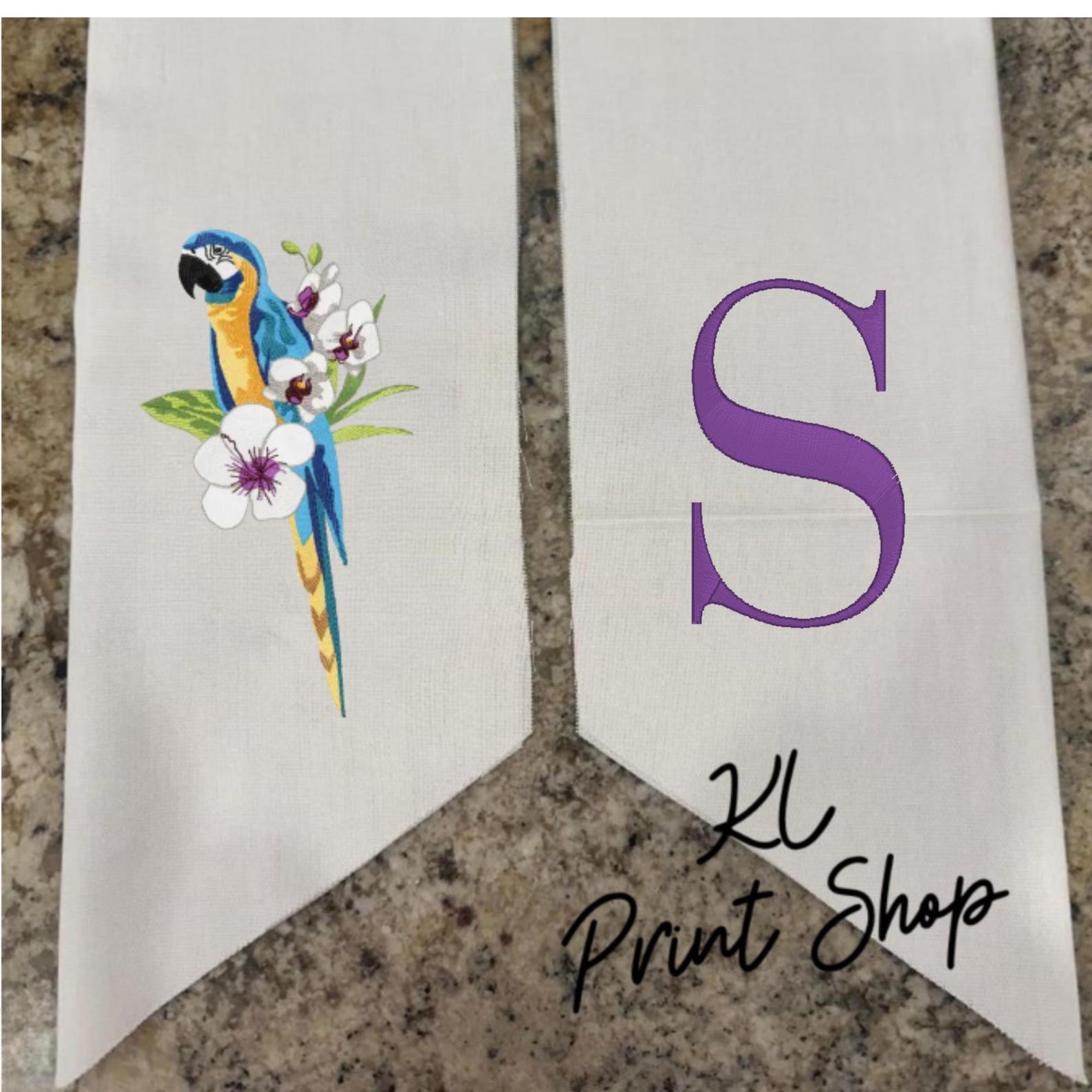 Monogrammed Sash, Parrot Sash, Tropical Sash, Wreath Sash, Wreath ...