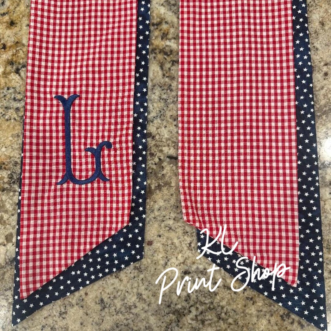 Monogrammed Sash, USA Wreath Sash, Patriotic Sash, Wreath Sash, Fourth ...