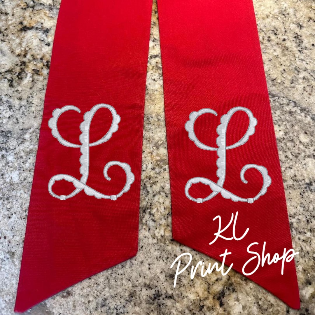 Monogramed Wreath Sash, Embroidered Sash, American Sash, Fourth of July ...