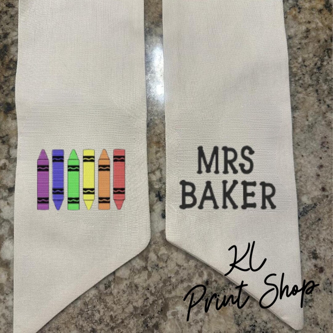 Monogrammed Teacher Sash, Embroidered Sash, Teacher Sash, Personalized ...