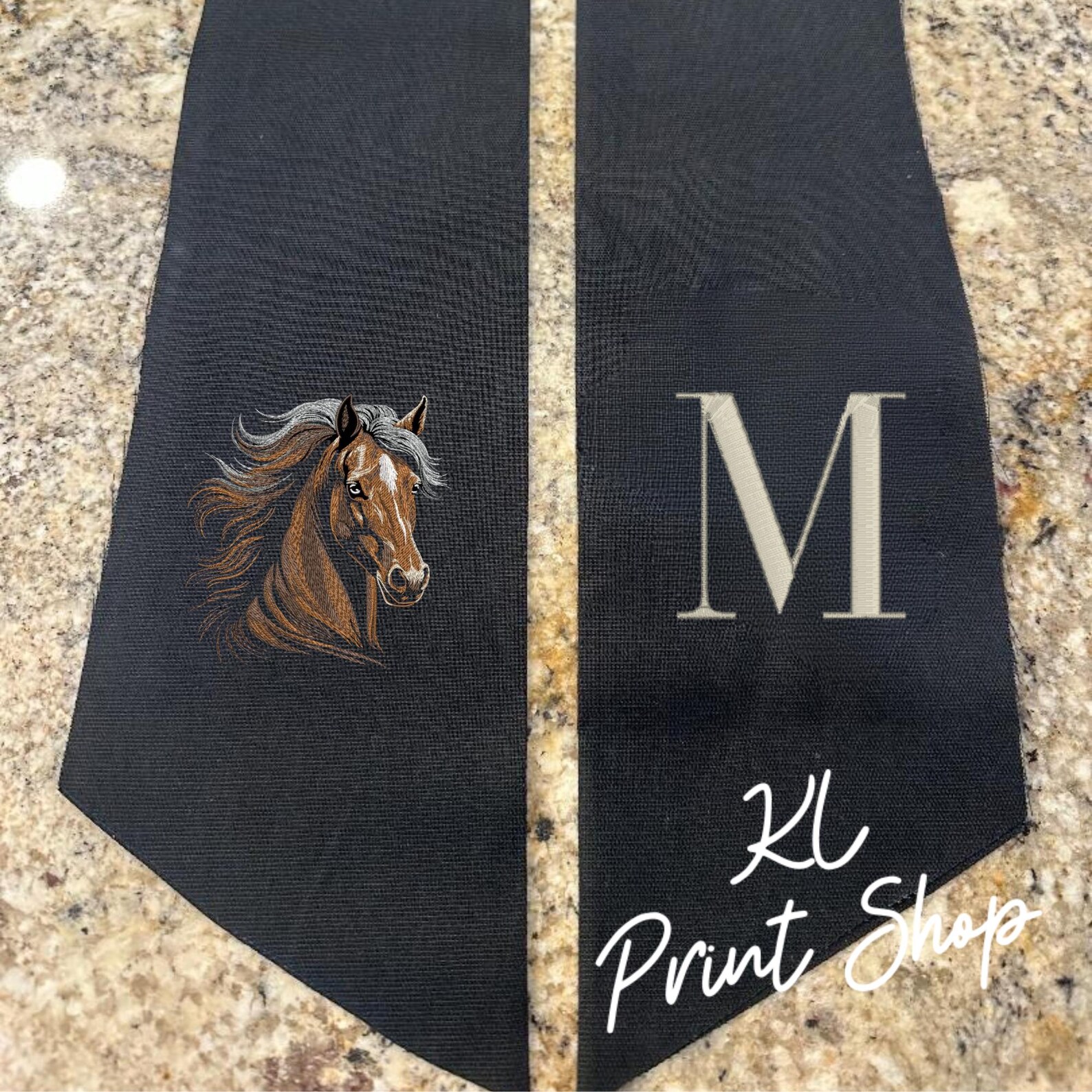 Monogrammed Horse Wreath Sash, Embroidered Sash, Personalized Sash ...