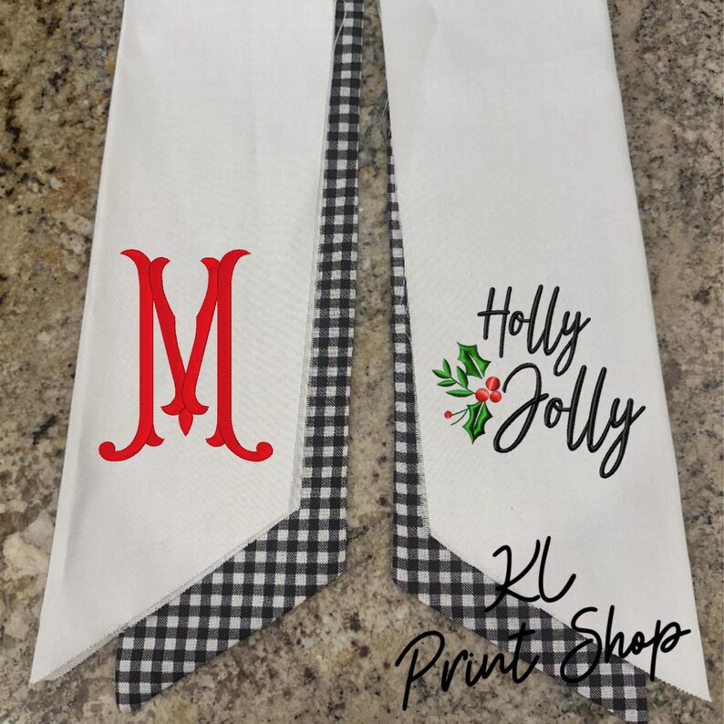 Monogrammed Sash, Christmas Sash, Christmas Gift, Holiday Gift, Holiday ...
