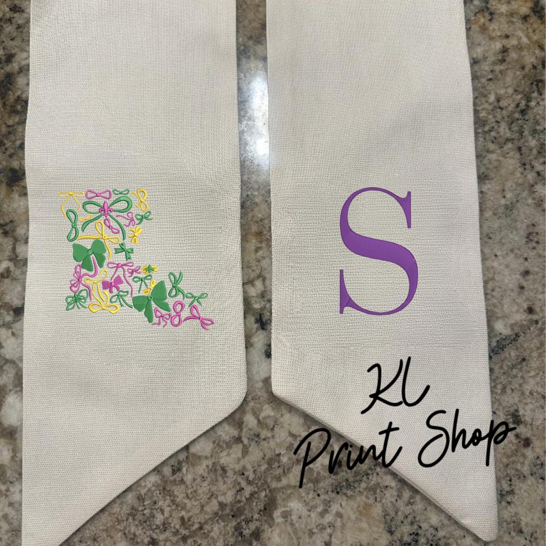 Monogrammed Louisiana Wreath Sash, Louisiana Sash, Louisiana Gift ...