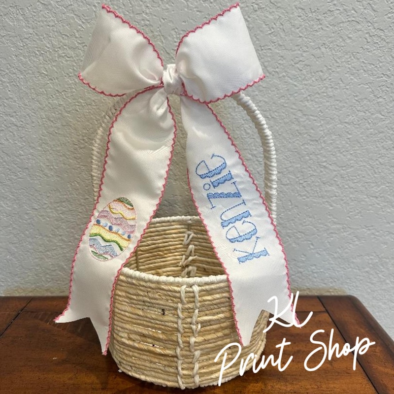 Embroidered Basket Ribbon - Etsy