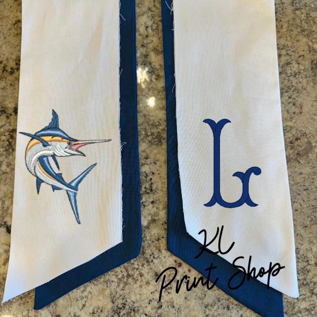Marlin Wreath Sash, Fish Sash, Fishing Gift, Fishing Wreath Sash ...