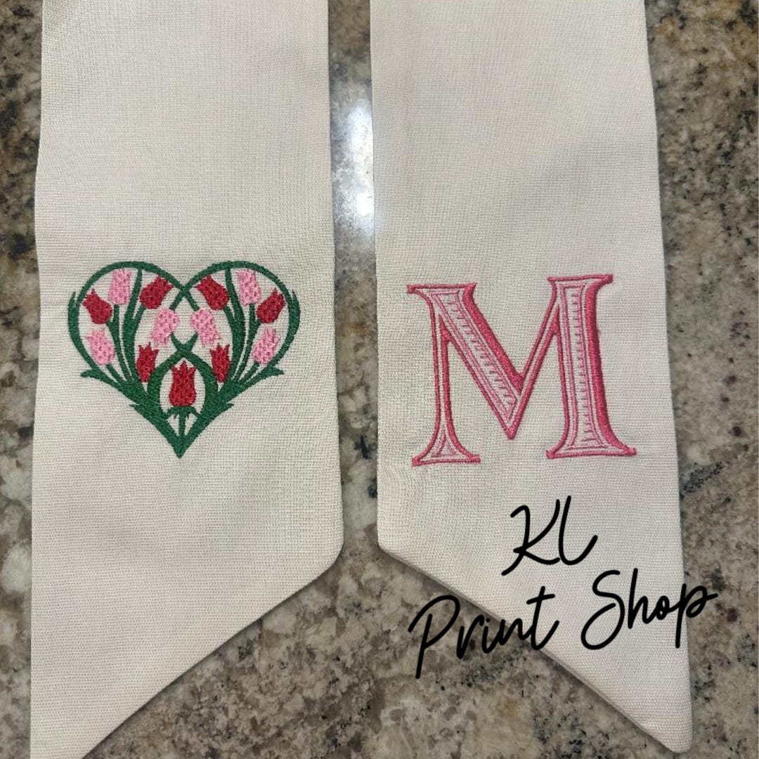 Monogrammed Spring Wreath Sash, Tulip Wreath Sash, Spring Sash, Sash ...
