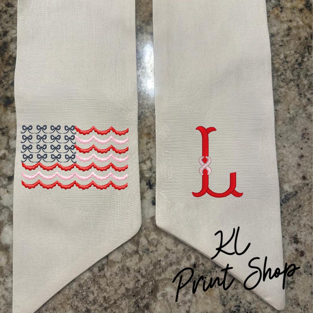 Monogrammed Flag Wreath Sash, America Sash, Fourth of July Sash ...