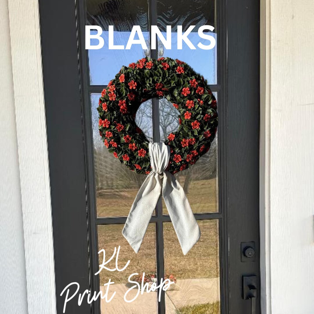 Blank Wreath Sash, Embroidered Sash, Sash for Door Wreath, Wreath Sash ...